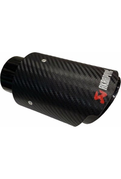 Akrapovic 100MM Egzoz Başlığı Akrapoviç Sport Içi Siyah Karbon Fiber Kaplama Akraboviç Eksoz Ucu 100LÜK