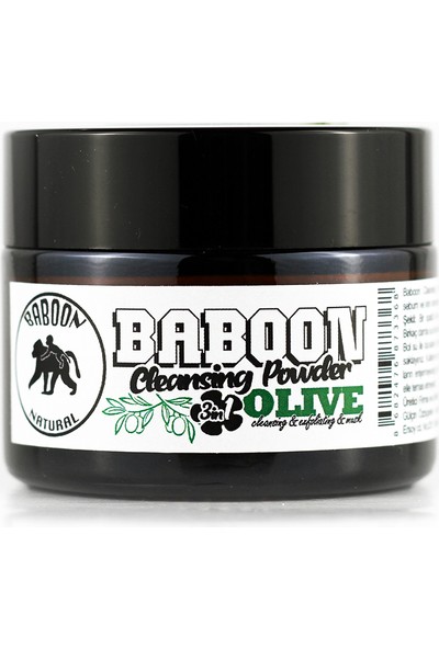 Baboon Natural Baboon Cleansing Powder - Olive | Zeytinli Yüz Temizleme Tozu Baboon Natural Baboon Cleansing Powder - Olive | Zeytinli Yüz Temizleme Tozu