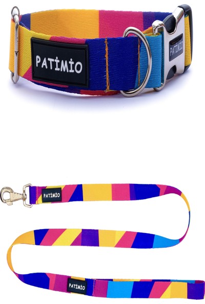Patimio Colours Köpek Boyun ve Gezdirme Tasma Seti Patimio Colours Köpek Boyun ve Gezdirme Tasma Seti