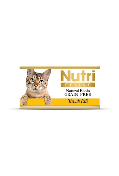 Nutri Feline Tavuk Etli Kedi Maması 85 gr Nutri Feline Tavuk Etli Kedi Maması 85 gr