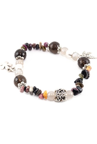 Sığla Aksesuar Dumanlı Kuvars Taşı & Ay Taşı & Turmalin Doğal Taş Bileklik Sığla Aksesuar Dumanlı Kuvars Taşı & Ay Taşı & Turmalin Doğal Taş Bileklik