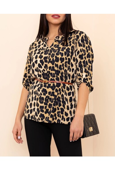 Büyük Beden Desenli Bluz