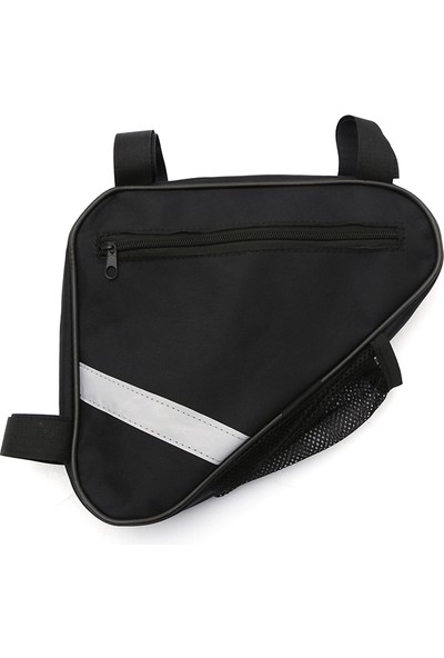 Reflektörlü Bisiklet Çantası Suluk Hazneli Üçgen Kadro Arası