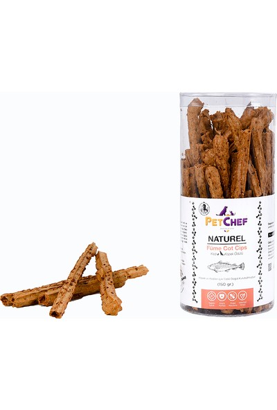 Petchef Kedi-Köpek Için Füme Cot Balığı Ödül Cipsi (150 Gr)