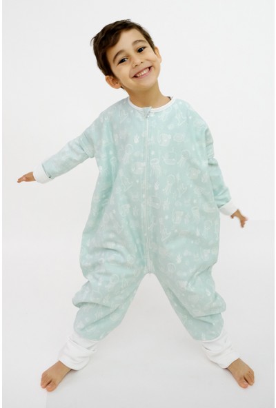 Ninna Kids, 2 In 1 Organik 1 Tog – Bebek Ve Çocuk Uyku Tulumu - Mint Denizi Ninna Kids, 2 In 1 Organik 1 Tog – Bebek Ve Çocuk Uyku Tulumu - Mint Denizi