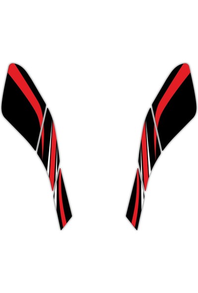 GP Kompozit Honda PCX 125 2021-2022 Uyumlu Yan Pad Kırmızı