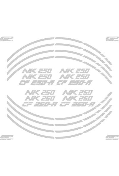 GP Kompozit CF Moto 250 NK 2018-2022 Uyumlu Jant Şeridi Reflektif Gri GP Kompozit CF Moto 250 NK 2018-2022 Uyumlu Jant Şeridi Reflektif Gri