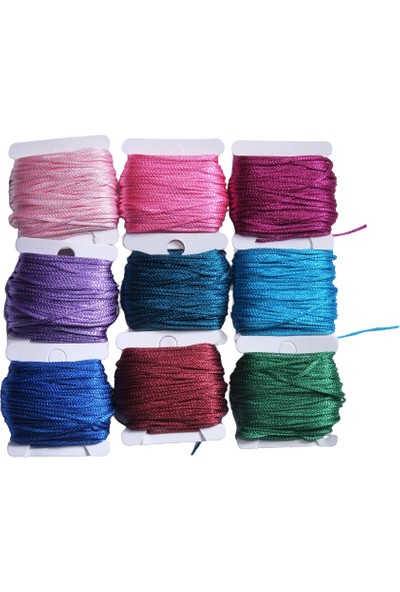 Eskişehir Hobi Sanat 10 Metre 9 Renk 0.8mm Paraşüt Ipi (Toplam 90 Metre) Kolye Ipi Takı Tasarım Ipi Bileklik Ipi Tesbih Ipi Eskişehir Hobi Sanat 10 Metre 9 Renk 0.8mm Paraşüt Ipi (Toplam 90 Metre) Kolye Ipi Takı Tasarım Ipi Bileklik Ipi Tesbih Ipi