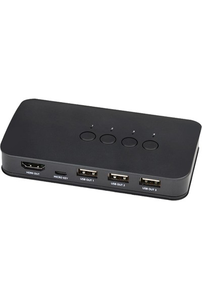 Yeajion HDMI Kvm Anahtarı Kutusu Switcher 4 Uzaktan Kumanda ile Pc Paylaşımı Için Bağlantı Noktası (Yurt Dışından) Yeajion HDMI Kvm Anahtarı Kutusu Switcher 4 Uzaktan Kumanda ile Pc Paylaşımı Için Bağlantı Noktası (Yurt Dışından)