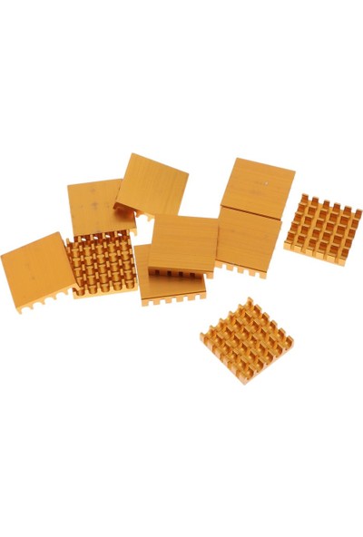 Yeajion 10 Pk Alüminyum Soğutucu Soğutma Fin 22X22X5MM Güç Kaynağı Isı Emici (Yurt Dışından)