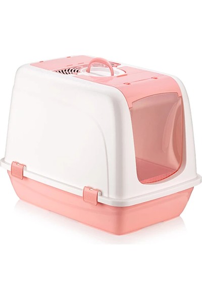 Miko Pet Mikopet Küçük Kapalı Kedi Tuvaleti Pembe Miko Pet Mikopet Küçük Kapalı Kedi Tuvaleti Pembe