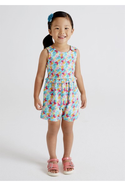 Mayoral Kız Çocuk Baskılı Penye Tulum