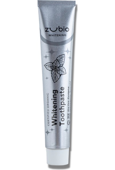 Zubio Organik Sertifikalı Beyazlatıcı Diş Macunu, 75 Gr