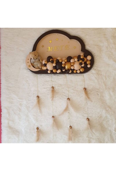 Almira Ledli Ahşap Kapı Süsü