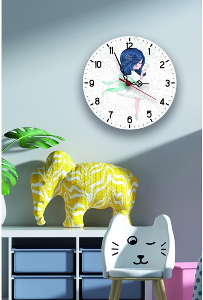 Tiny Baby Concept Çocuk Bebek Odası Dekorasyon Sevimli Peri Kızı Model Dijital Basklı Sessiz Akar Duvar Saati Tiny Baby Concept Çocuk Bebek Odası Dekorasyon Sevimli Peri Kızı Model Dijital Basklı Sessiz Akar Duvar Saati