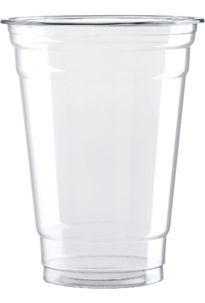 Çamlıca Plastik 12 Oz 350 cc Plastik Şeffaf Bardak 100 Ad Kapaksız