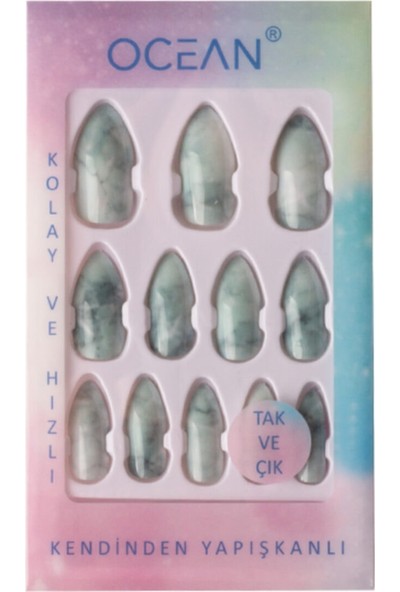 Ocean Tak ve Çık Kendinden Yapışkanlı Takma Tırnak 795 Ocean Tak ve Çık Kendinden Yapışkanlı Takma Tırnak 795