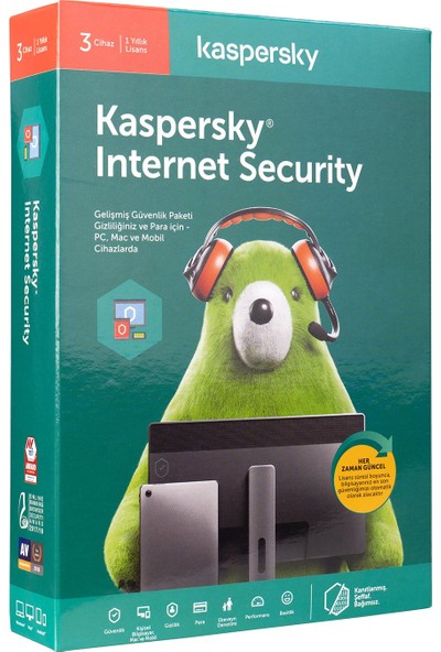 Kaspersky Internet Security 2021 - 2022 1 Kullanıcı 1 Yıl Dijital Lisans Türkçe Virüs Programı Kaspersky Internet Security 2021 - 2022 1 Kullanıcı 1 Yıl Dijital Lisans Türkçe Virüs Programı