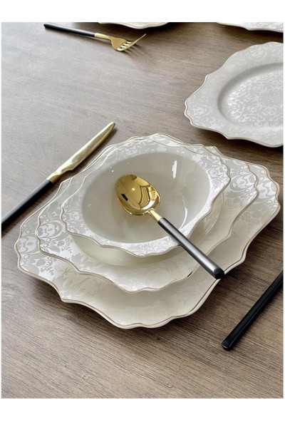 Bone Porselen Jasper 24 Parça Yemek Takımı
