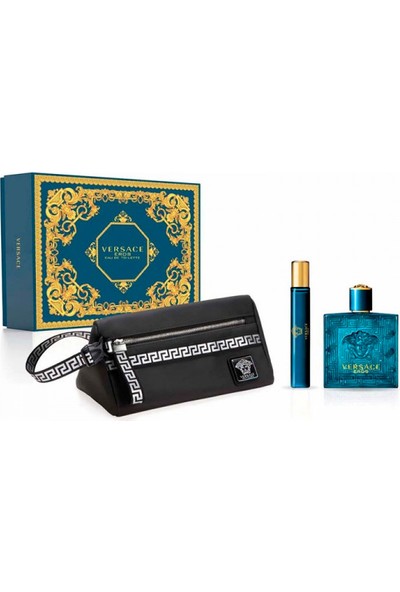 Versace Eros Edt Yılbaşı Set (Eros Edt 100 ml + 10 ml Edt + El Çantası)