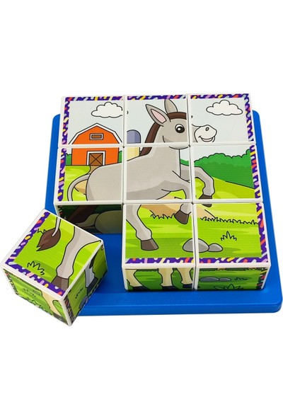 Küpss Çiftlik Hayvanları Yapboz - 9 Küp 6 Puzzle Küpss Çiftlik Hayvanları Yapboz - 9 Küp 6 Puzzle