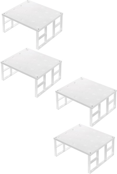 Luxmilard Dots Dolap Içi Ayaklı Metal Raf Mutfak Düzenleyici - 4 Lü Set Luxmilard Dots Dolap Içi Ayaklı Metal Raf Mutfak Düzenleyici - 4 Lü Set