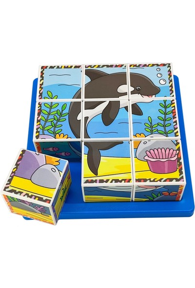 Küpss Deniz Hayvanları Yapboz - 9 Küp 6 Puzzle Küpss Deniz Hayvanları Yapboz - 9 Küp 6 Puzzle