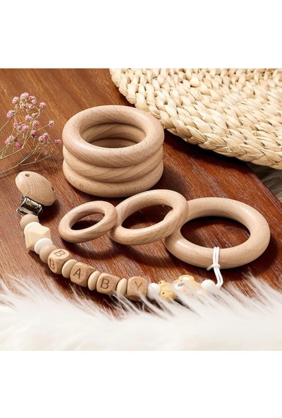 Bupa Home Ahşap Amigurumi Halkası 7cm 5 Adet Bupa Home Ahşap Amigurumi Halkası 7cm 5 Adet