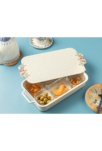 English Home Cartello Melamin Kapaklı Kahvaltılık 40X20 cm Sarı