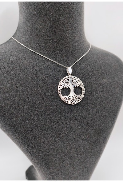 Maller Kelt Desen Viking Sembollü Hayat Ağacı 925 Ayar Gümüş Kolye Maller Kelt Desen Viking Sembollü Hayat Ağacı 925 Ayar Gümüş Kolye