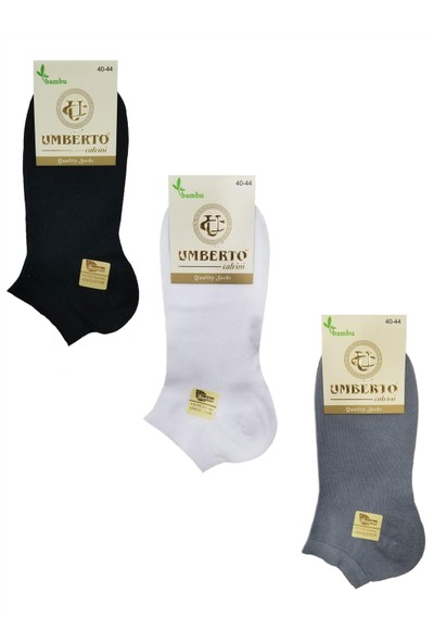 Umberto Calvini Umberto 6 Adet Erkek Doğal Bambu Patik Çorap - 307 Umberto Calvini Umberto 6 Adet Erkek Doğal Bambu Patik Çorap - 307