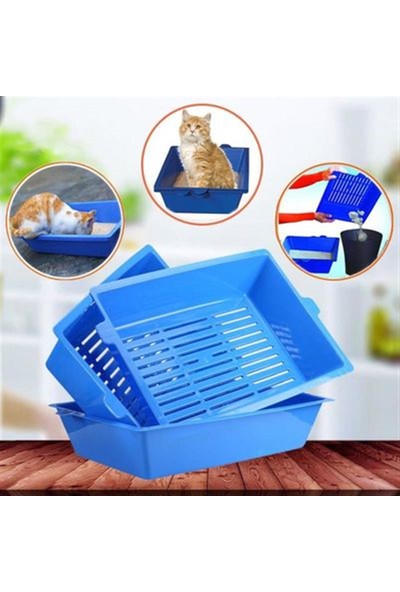 petzanya 3 Katlı Elekli Kedi Tuvaleti petzanya 3 Katlı Elekli Kedi Tuvaleti