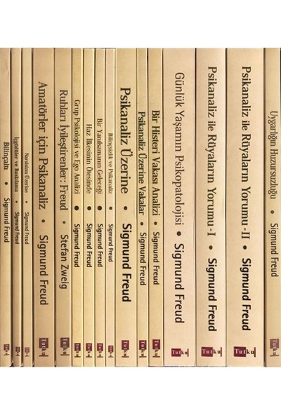Felsefe, Psikanaliz, Bilinçaltı, Terapi, Cinsellik, Narsizim - Sigmund Freud Seti - 16 Kitap Felsefe, Psikanaliz, Bilinçaltı, Terapi, Cinsellik, Narsizim - Sigmund Freud Seti - 16 Kitap