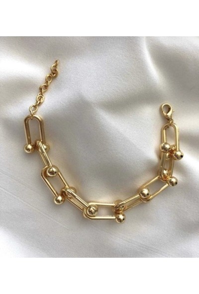 Riza Premium Kalite Blanca Tifany Gold Zincir Bileklik