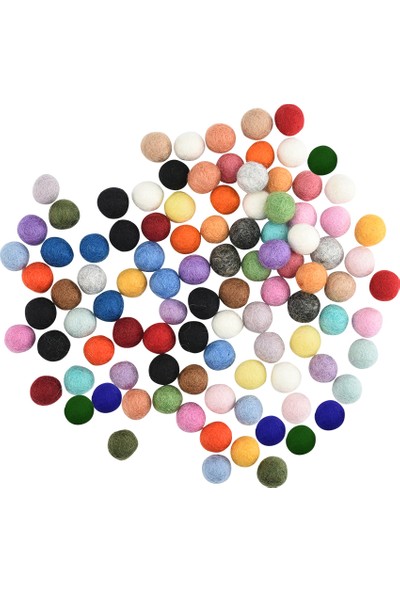 Catteo 100 Adet Renkli Top Ponponları (Yurt Dışından)