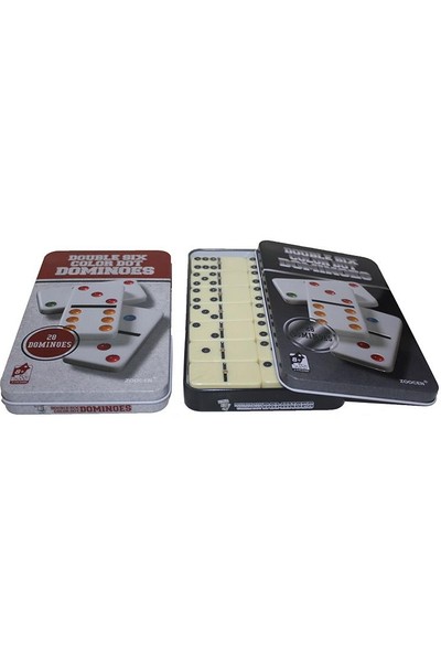 Esilay Shop Hobi Eğlence Metal Kutulu Domino