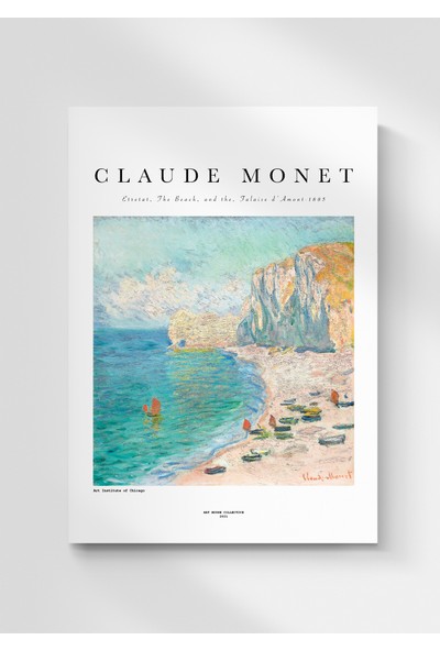 Art House Collective Claude Monet Poster - Etretat, The Beach And The Falaise D'amont - Tablo Ölçülerinde Çerçevesiz Poster Art House Collective Claude Monet Poster - Etretat, The Beach And The Falaise D'amont - Tablo Ölçülerinde Çerçevesiz Poster