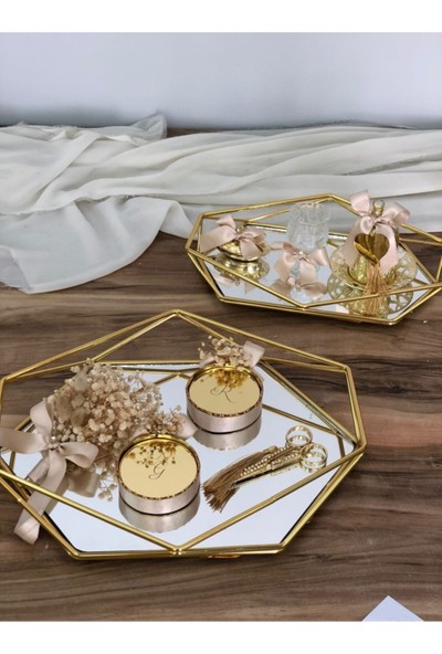 2'li Prizma Söz Nişan Yüzük Tepsisi Damat Kahvesi Damat Fincanı Söz Dekoru Düğün Özel Gün