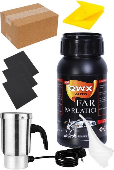 Qwx Auto Buharlı Far Temizleme Far Parlatma Seti