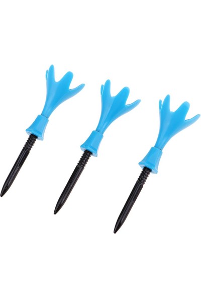 3 Adet Ayarlanabilir Golf Tees Plastik Dönebilen Golf Tees Golf Tee Set Mavi