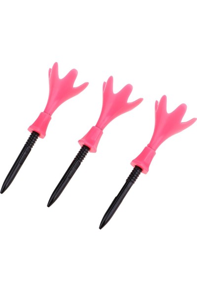 3 Adet Ayarlanabilir Golf Tees Plastik Dönebilen Golf Tees Golf Tee Set Pembe