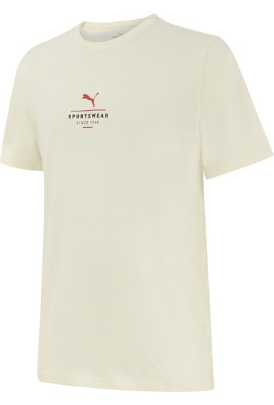 Puma Blank Base Men’s Tee Erkek Krem Günlük T-Shirt - 673926-01