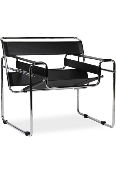 Wassily Chair Siyah Deri Koltuk Wassily Chair Siyah Deri Koltuk