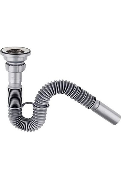 Yapıtaşı Gri Körüklü Lavabo Evye Gider Sifonu+Koku Önleyici Tapalı Yapıtaşı Gri Körüklü Lavabo Evye Gider Sifonu+Koku Önleyici Tapalı