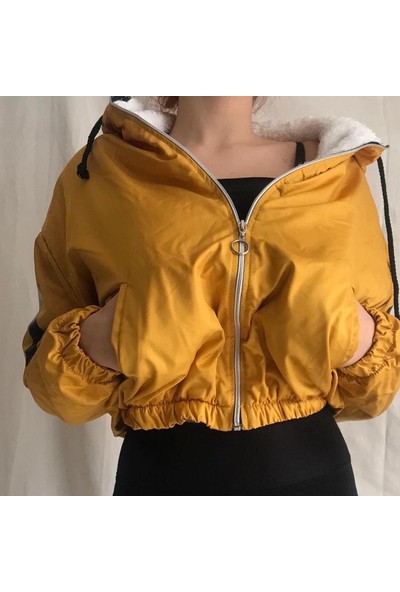 Persefoni Kadın Sarı Içi Yünlü Ceket