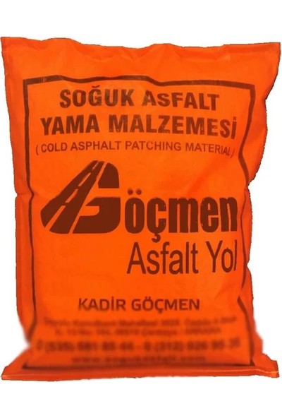 Soğuk Asfalt Yama Malzemesi 35 kg Soğuk Asfalt Yama Malzemesi 35 kg