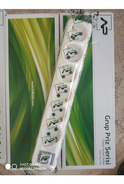 Adal 6'lı Klemensli Anahtarlı Grup Priz