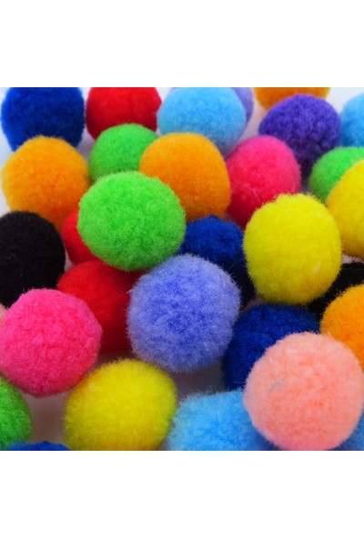 Mira Hobby Karışık Renkli Yumuşak Peluş Ponpon (30 mm -50 Adet) Mira Hobby Karışık Renkli Yumuşak Peluş Ponpon (30 mm -50 Adet)