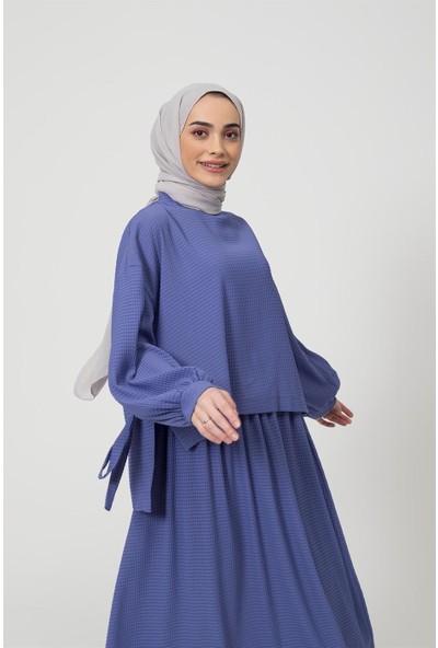 Arkası Fermuarlı Takım Lila