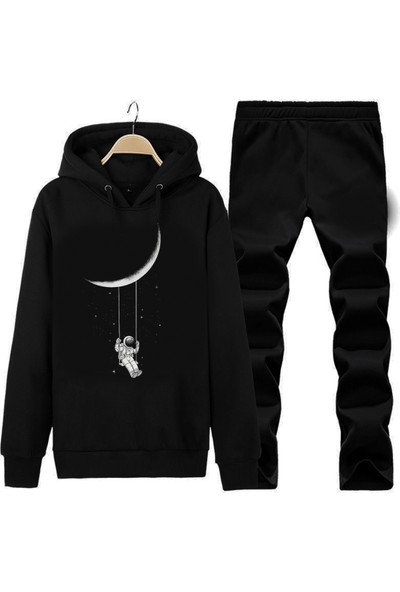 Art T-Shirt Astronaut Swıng Kapüşonlu Desıgn Eşofman Takımı Art T-Shirt Astronaut Swıng Kapüşonlu Desıgn Eşofman Takımı
